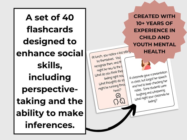 Social Skills Flashcards, Perspective Taking, Making Inferences - Etsy