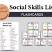 Social Skills List Flashcards - Etsy