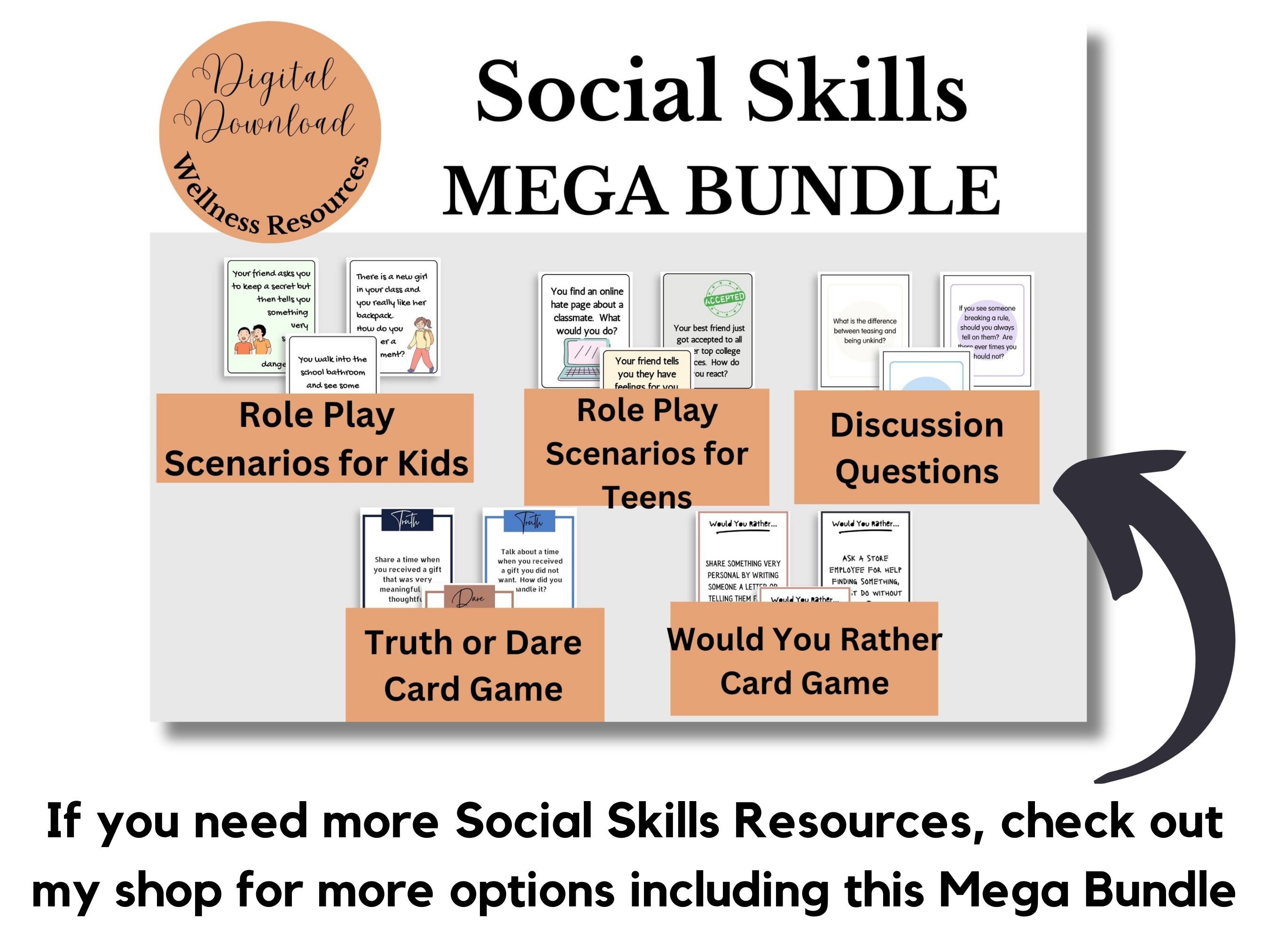 Social Skills Flashcards for Kids and Teens BUNDLE - Etsy