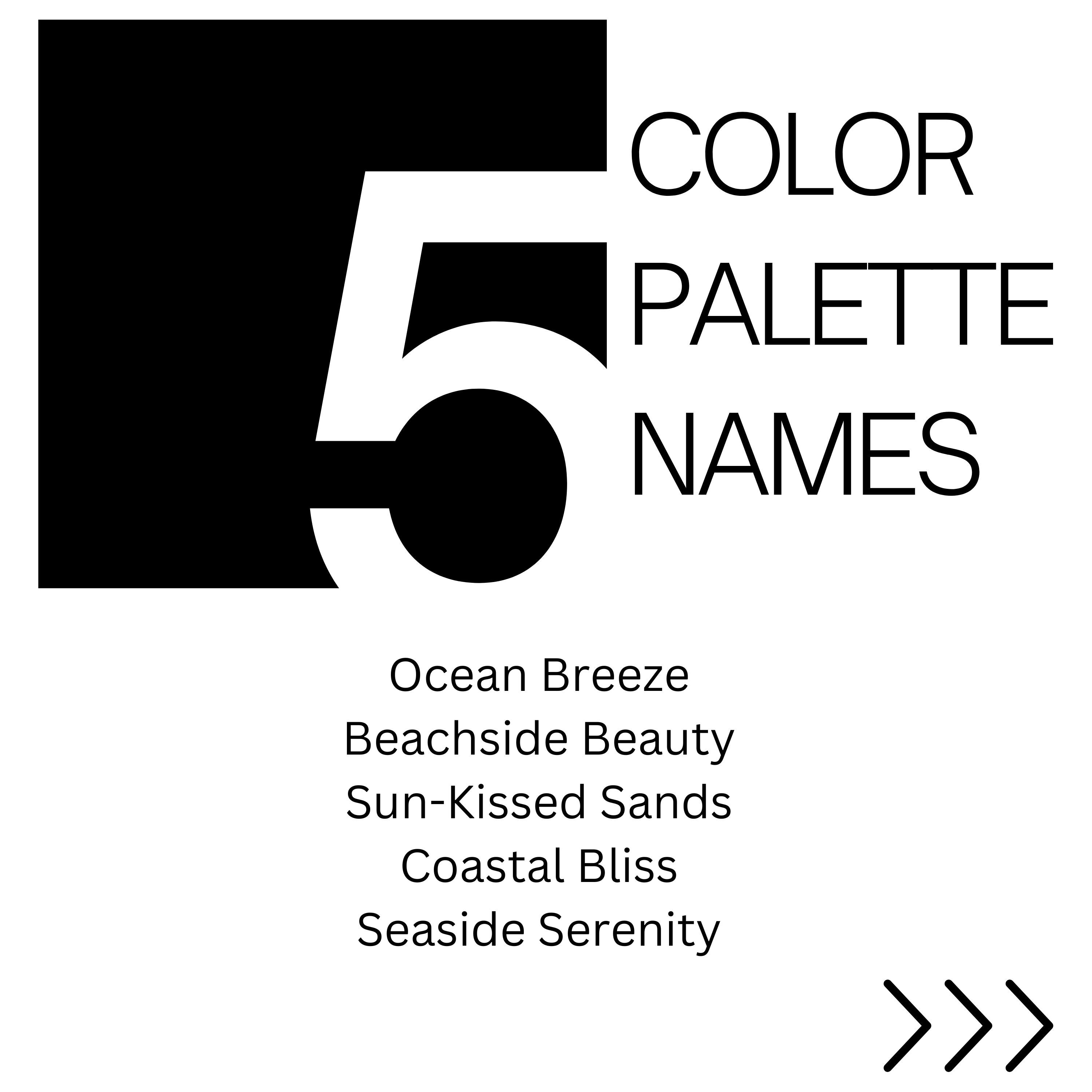 Beach Color Palette Collection | With HEX Codes | Small Business ...
