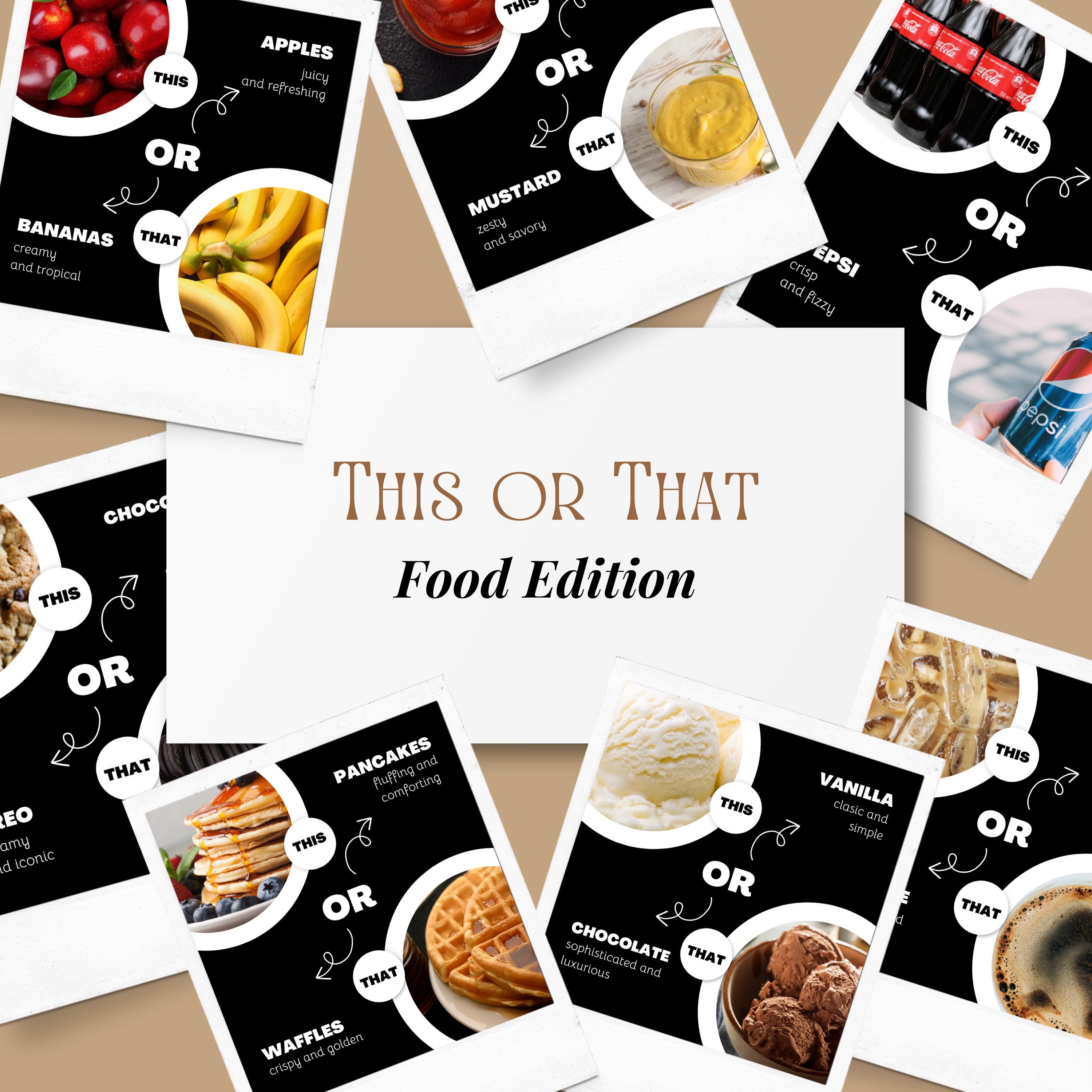 Social Media Engagement Posts | This or That Food Edition | Ready to ...