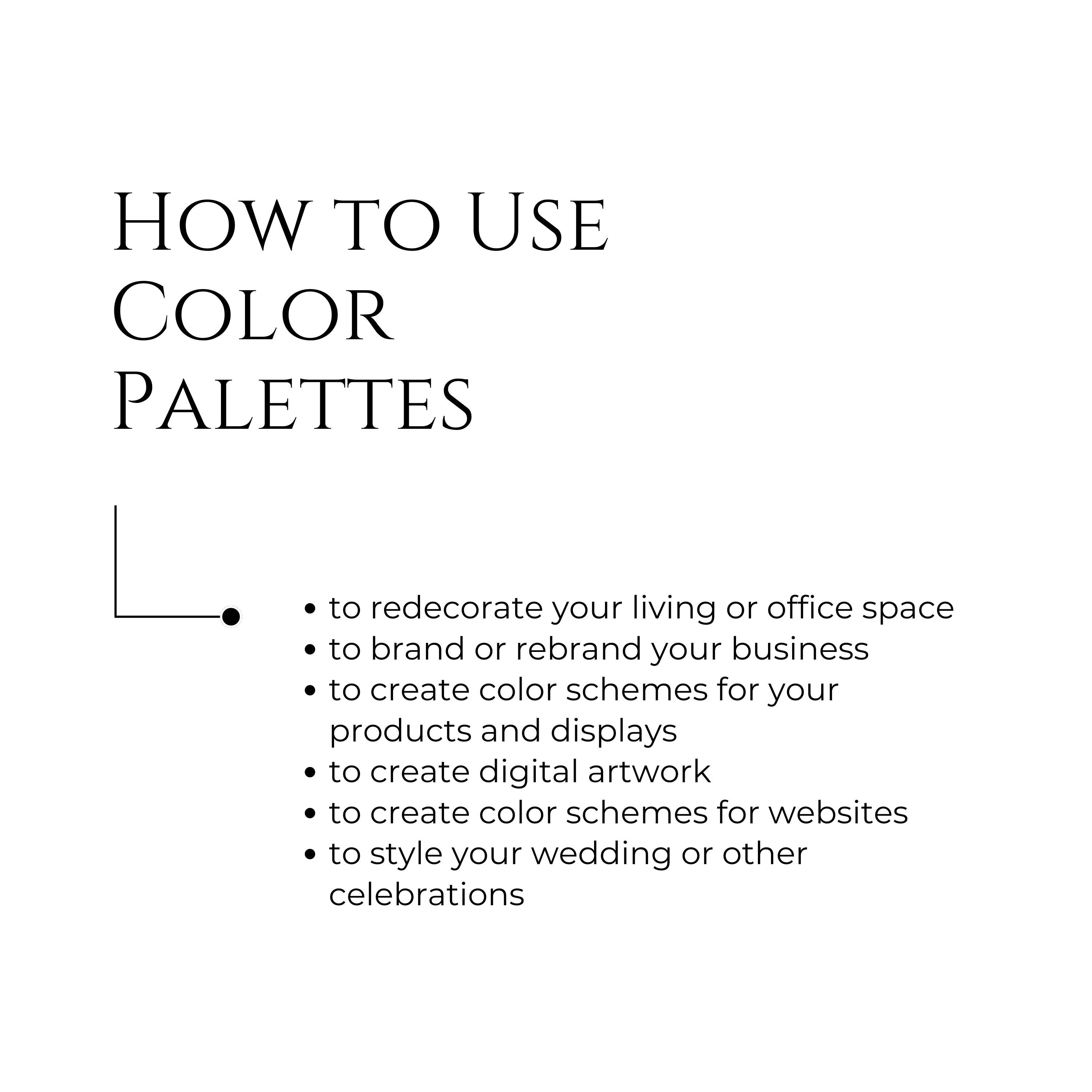 Beach Color Palette Collection With HEX Codes Small Business Branding ...