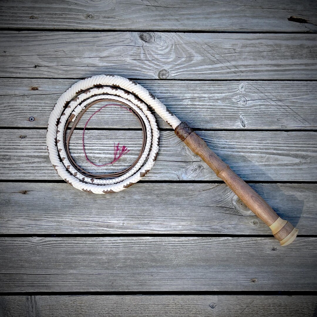 Bullwhip 5,5 Ft Walnut Handle - Etsy