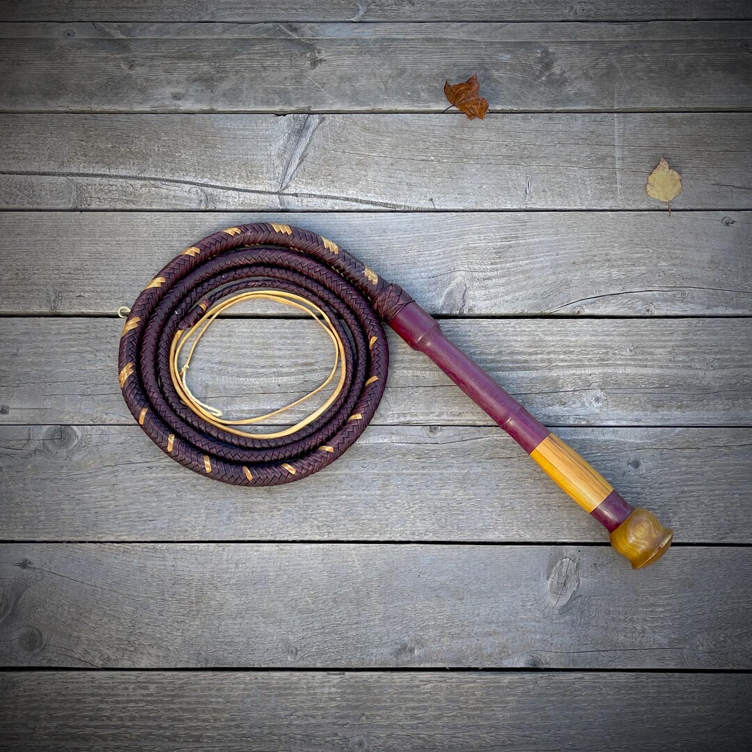 Bullwhip 7 Ft Wood Handle - Etsy