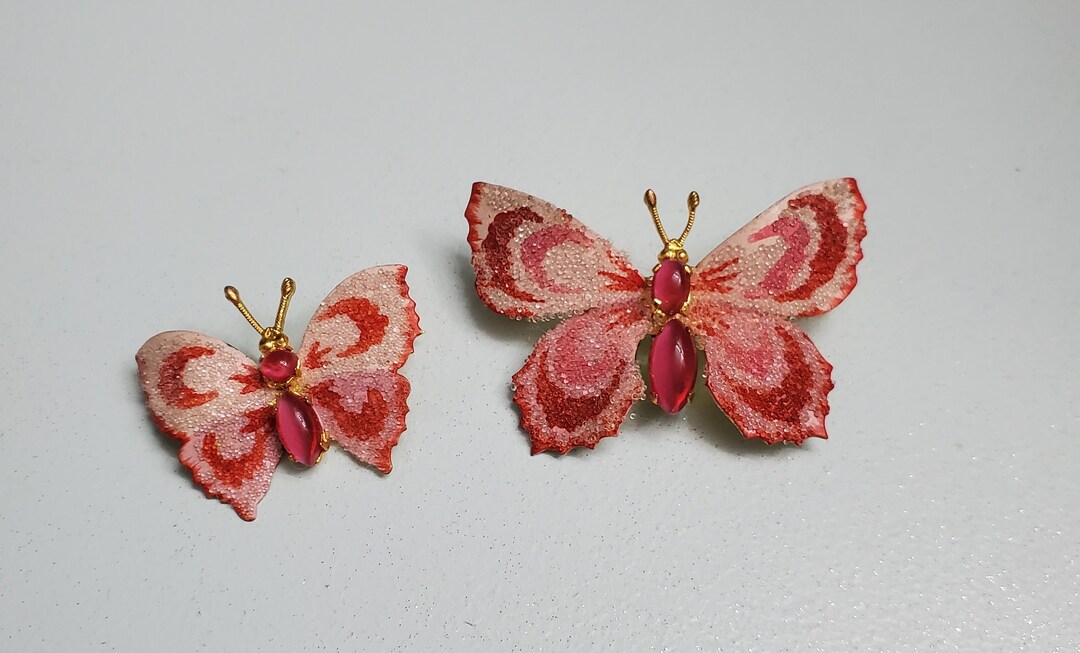 Sugar Enamel Pink Butterfly Pins. Pink Butterfly Scatter Pins ...