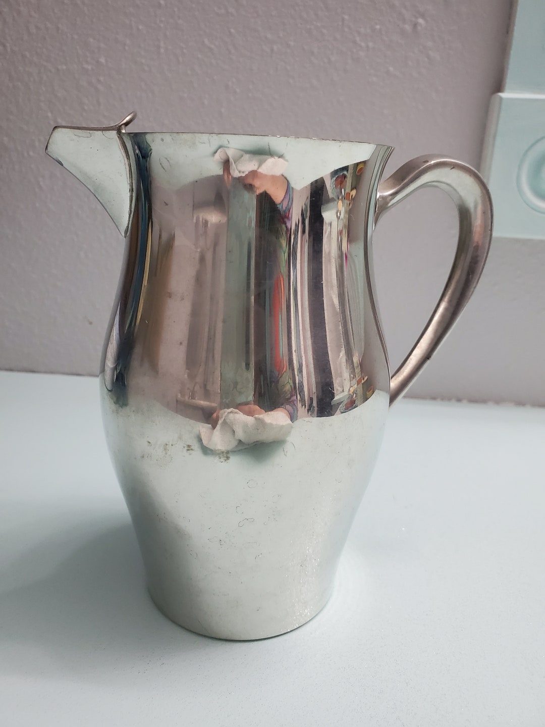 JC Boardman Pewter Water Pitcher, Paul Revere Reproduction Colonial ...