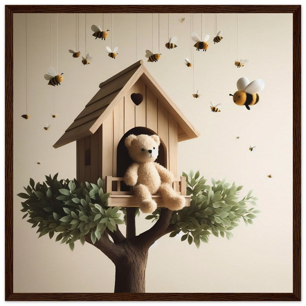 A Treehouse Sanctuary Wooden Framed Wall Art for Nursery or Kids Room ...