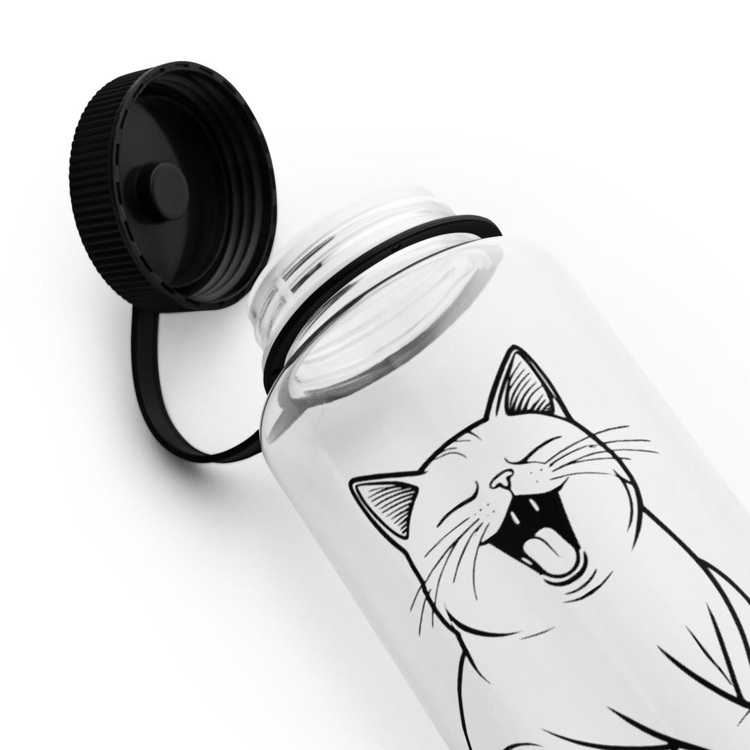 Wide-mouth Cat-shaped Plastic Water Bottle Cute & Durable Hydration ...