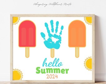 Summer Handprint Craft for Kids Printable Summer Art for Kids Handprint ...