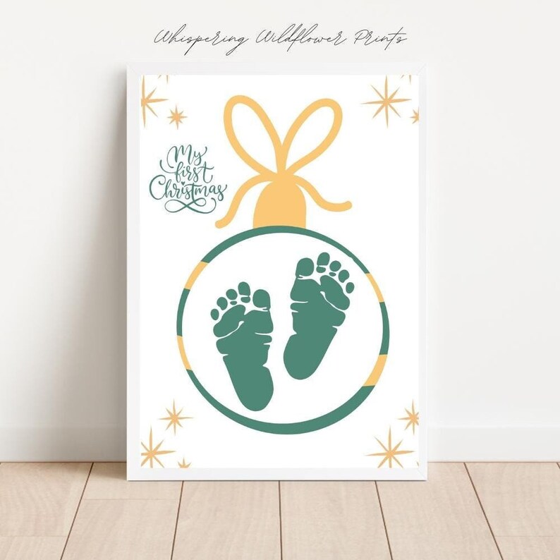 Baby's First Christmas Footprint Keepsake Art Toddler Keepsake Craft ...