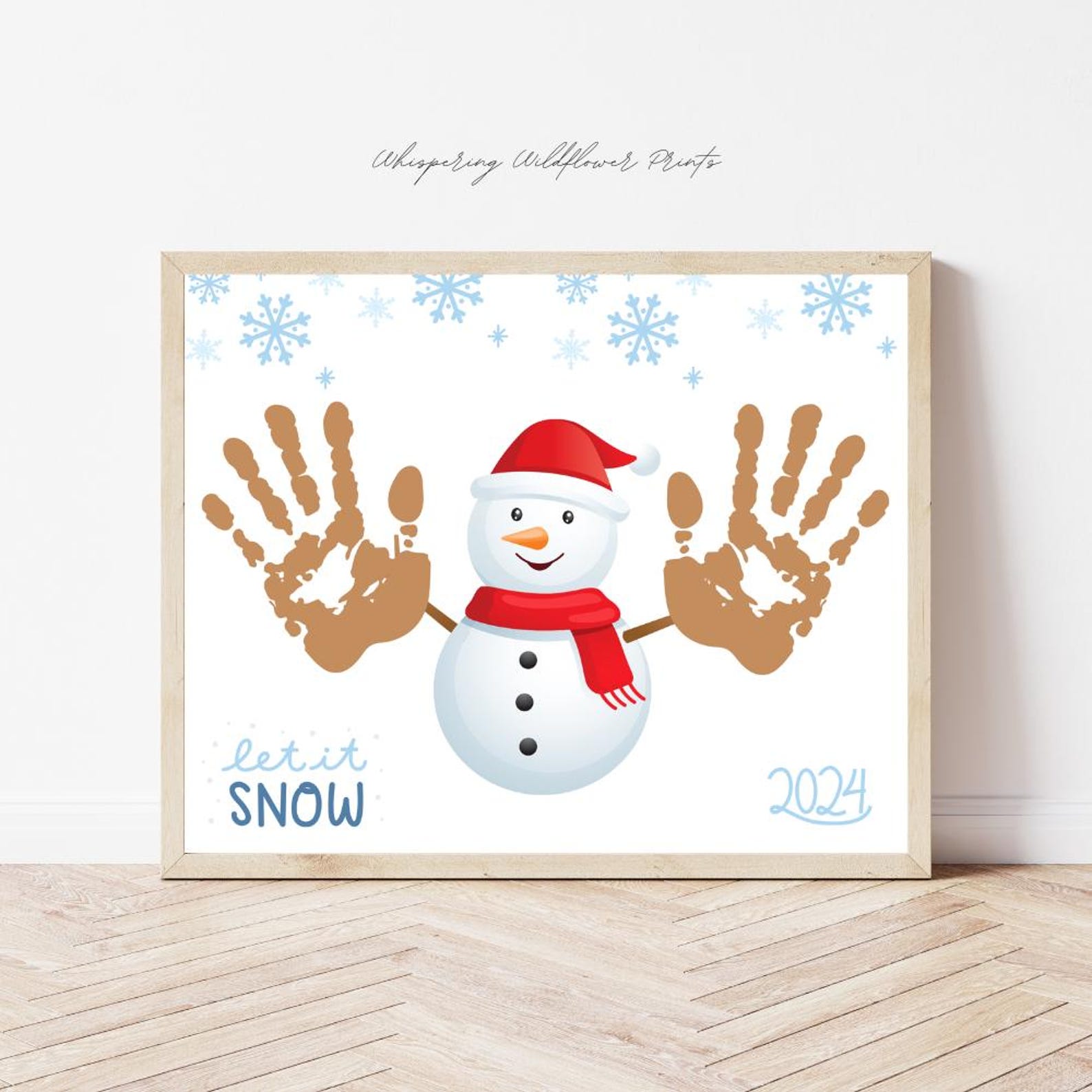 Winter Handprint Craft for Kids, Handprinted Printable Art, Kids ...