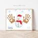 Winter Handprint Craft for Kids, Handprinted Printable Art, Kids ...