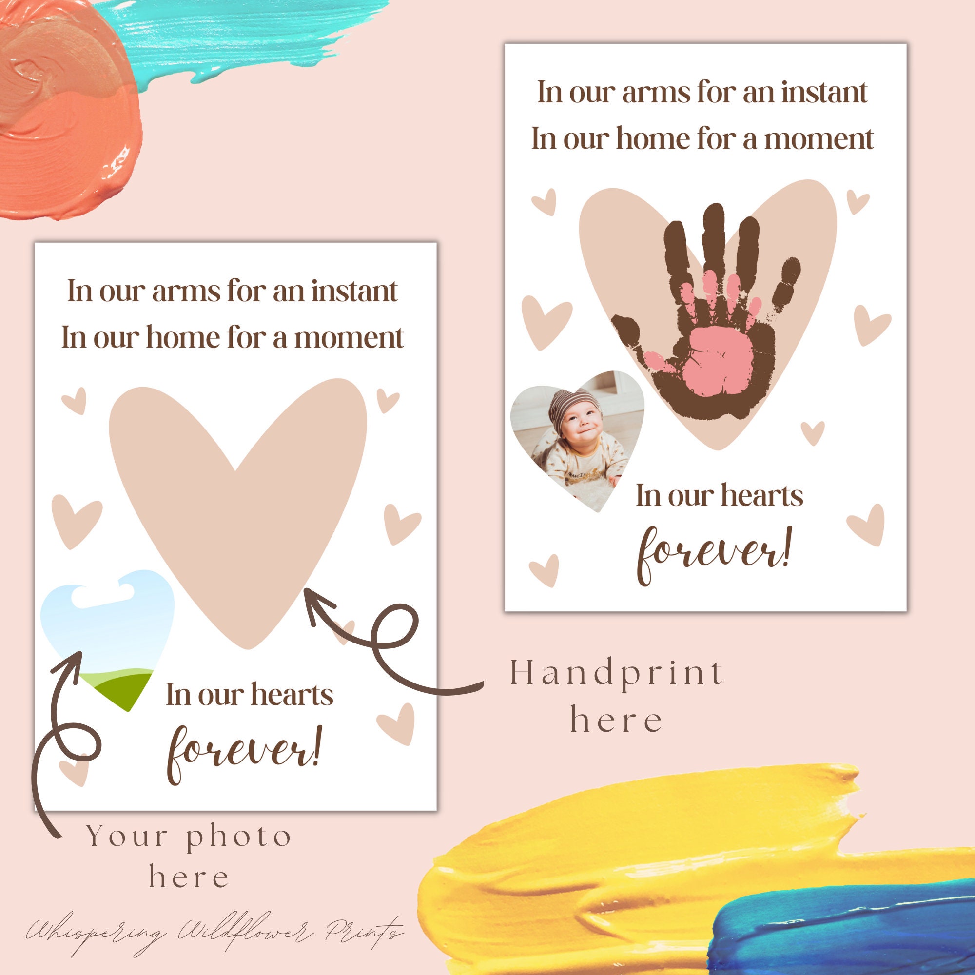 Foster Care Printable Handprint Art, Foster Mom DIY Craft, Foster Care ...
