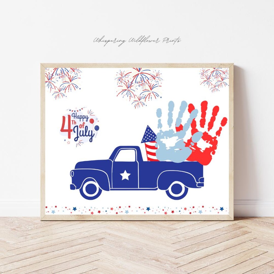 4th of July Handprint Art Craft, Handprinted Art, Kids Handprint Arts ...