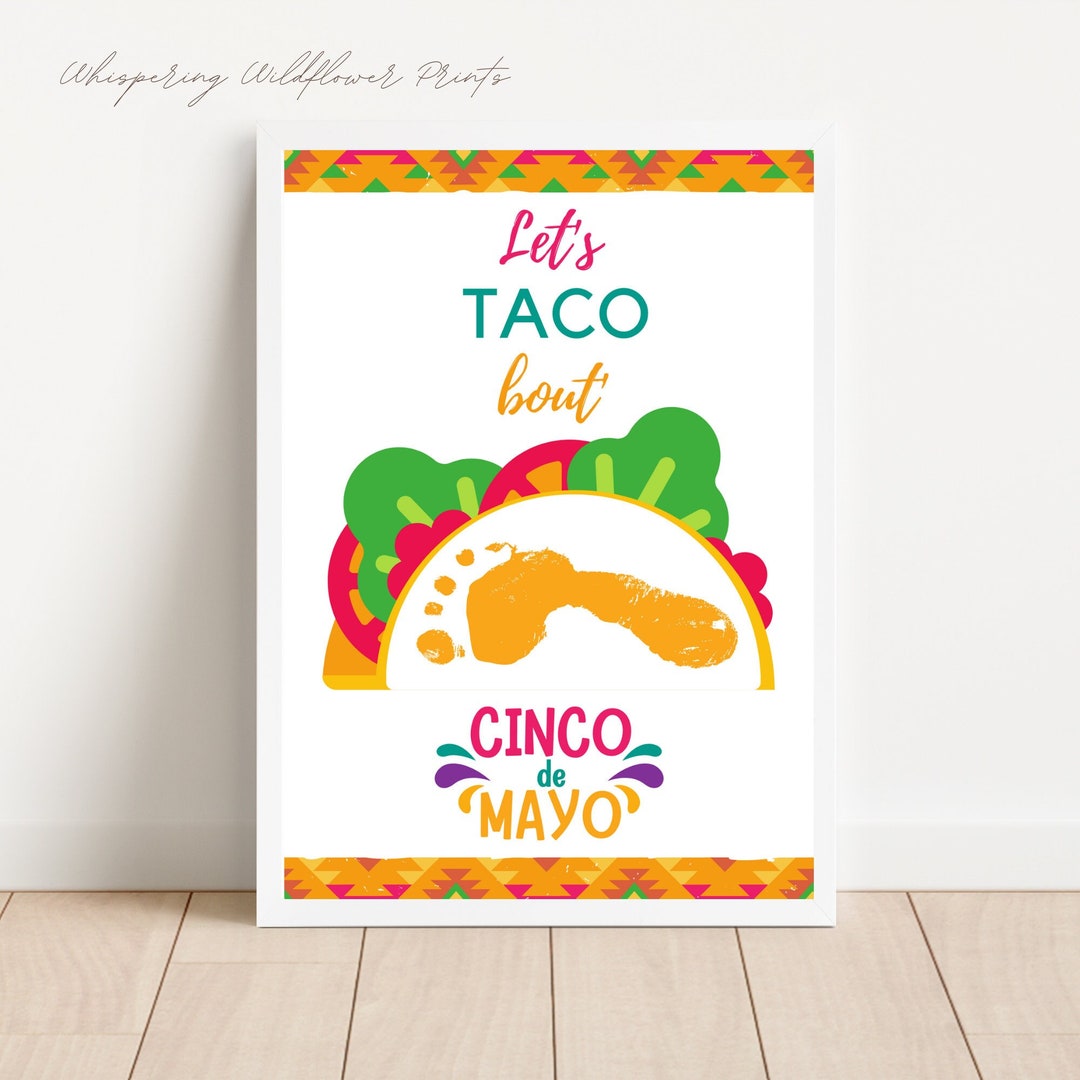 Cinco De Mayo Footprint Art, 5 De Mayo DIY Craft, Preschool Cinco De ...