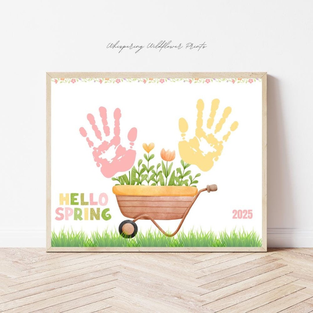 Spring Handprint Craft, Spring Craft for Preschool Kids, Spring Craft ...