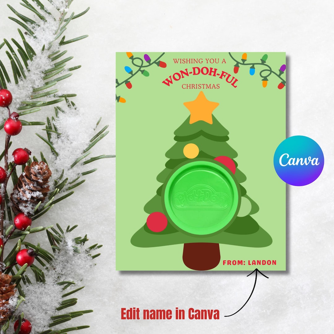 Classroom Play Doh Gift Holder Template, Printable Play Doh Holder ...