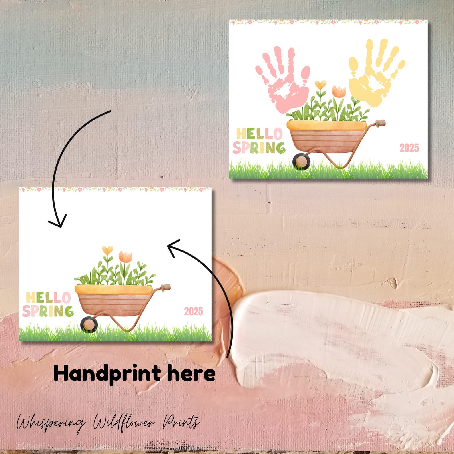 Spring Handprint Craft, Spring Craft for Preschool Kids, Spring Craft ...