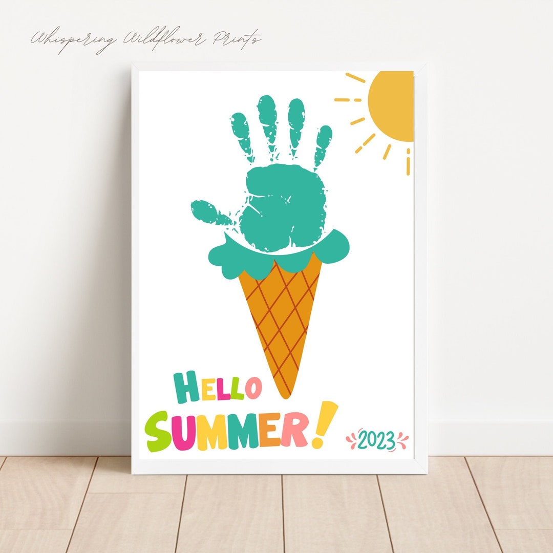 Summer Art, Crafts for Kids, Handprint Craft Printable, Diy Craft for ...