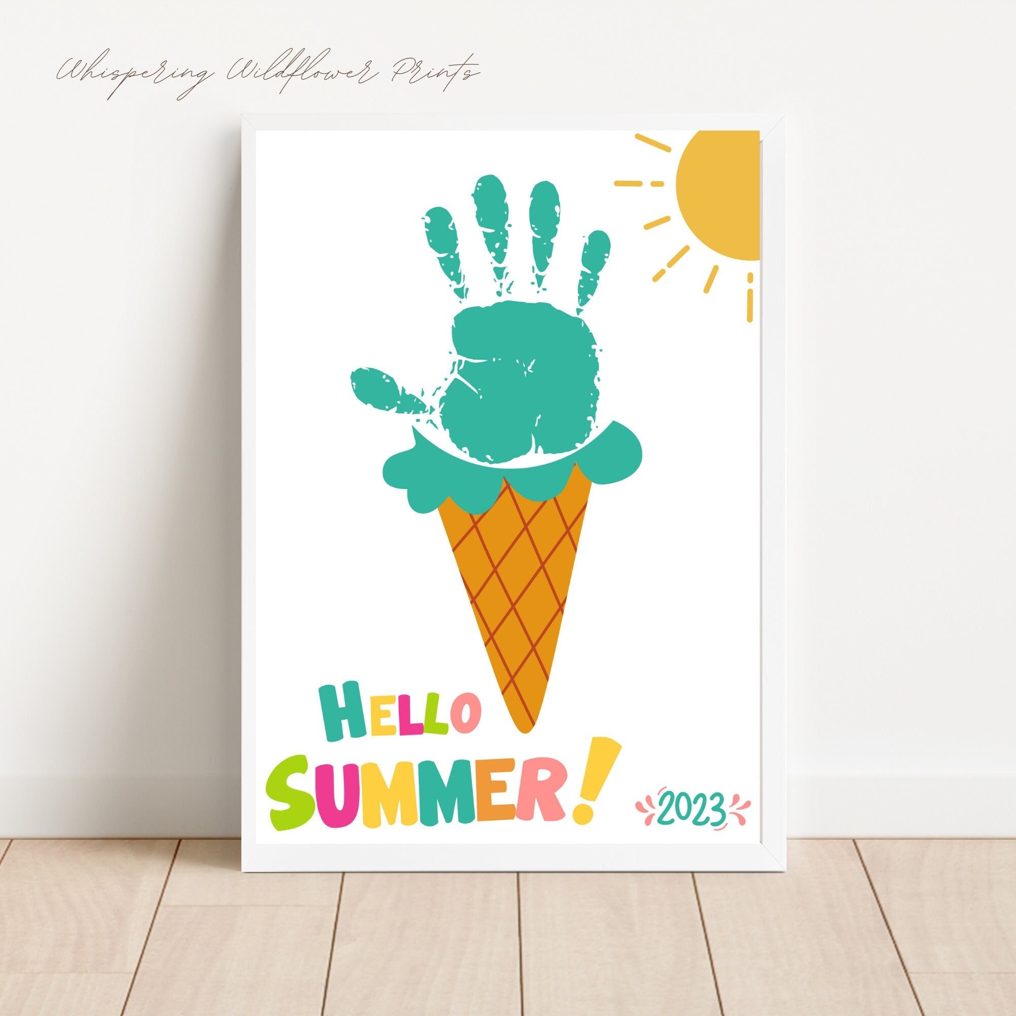Summer Art, Crafts for Kids, Handprint Craft Printable, Diy Craft for ...