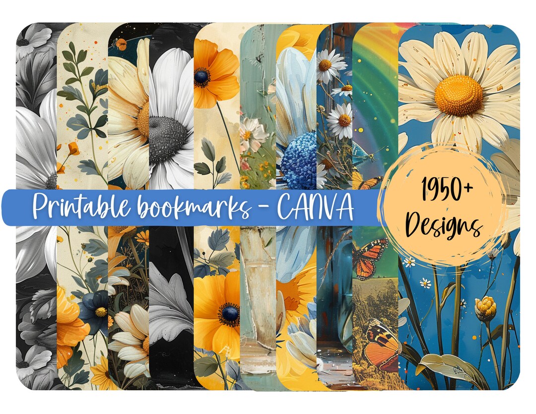 MEGA Bundle BOOKMARKS, Canva Editable Designs, Gift for Readers, Book ...