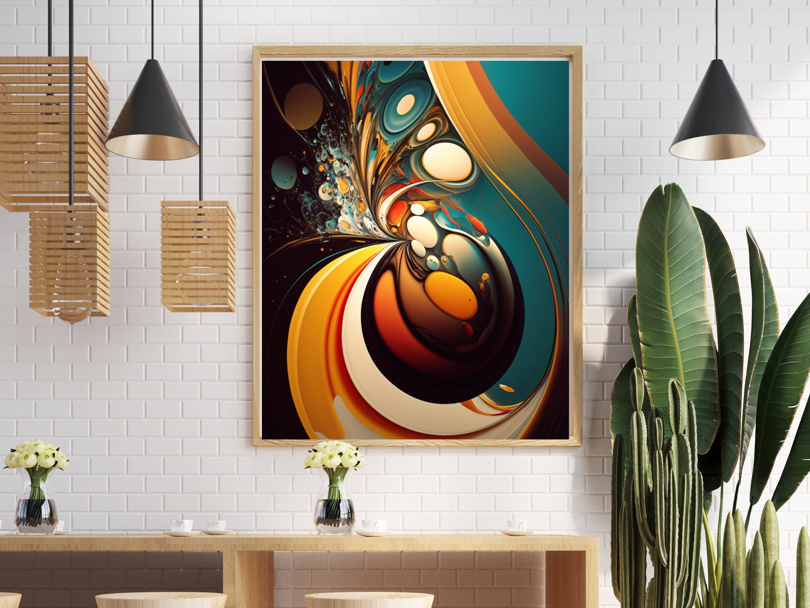 Abstract Digital Art Print AI Generated Digital Poster Wall - Etsy