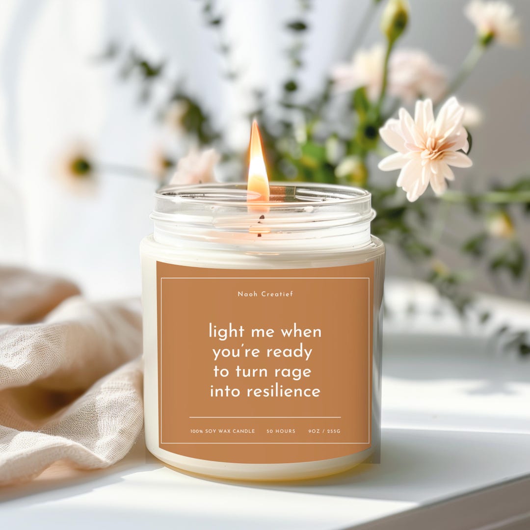 Resilience Candle Anger Release Gift Empowerment Candle Mental Health ...