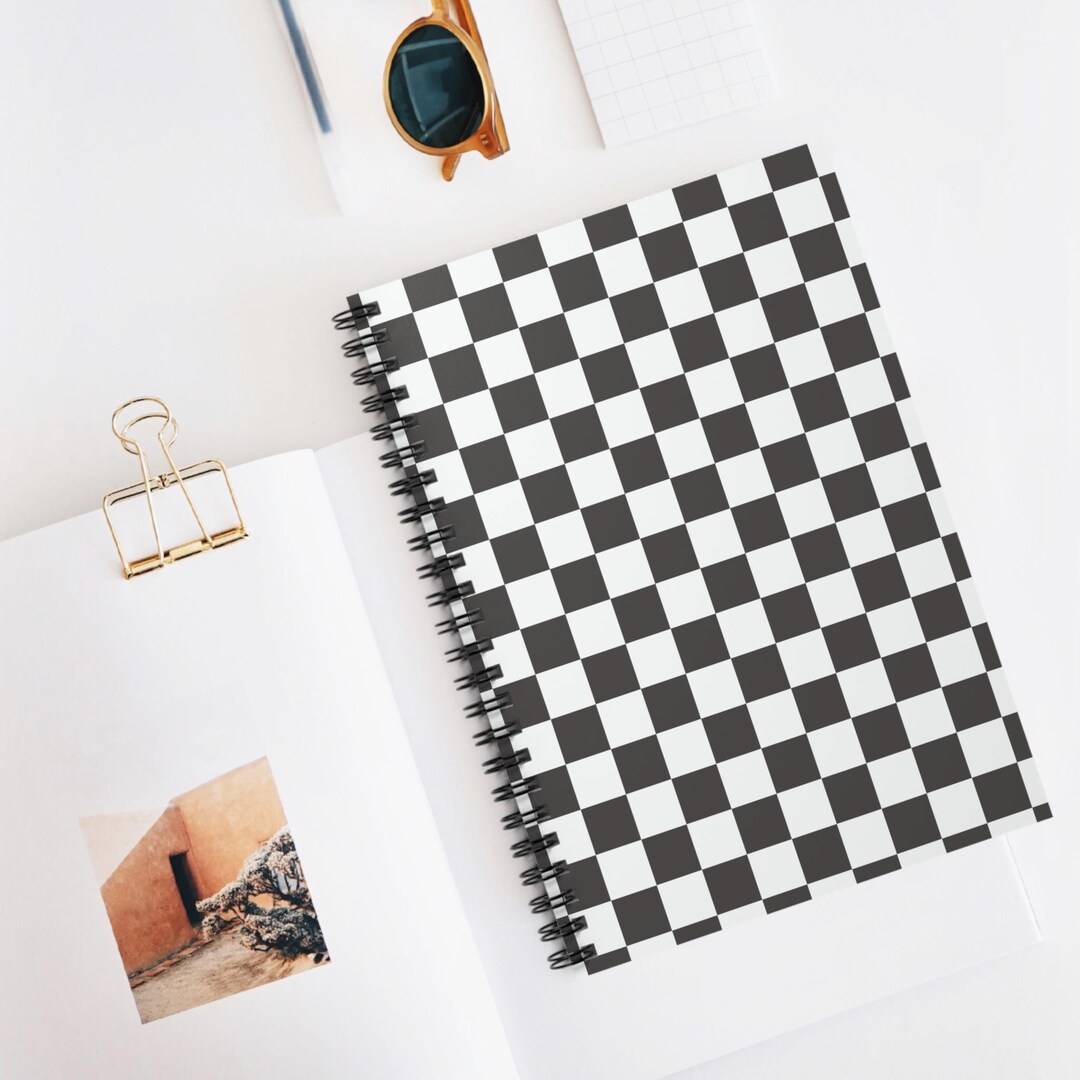 Checkerboard Spiral Notebook| Personal Growth | Daily Notes | Self ...