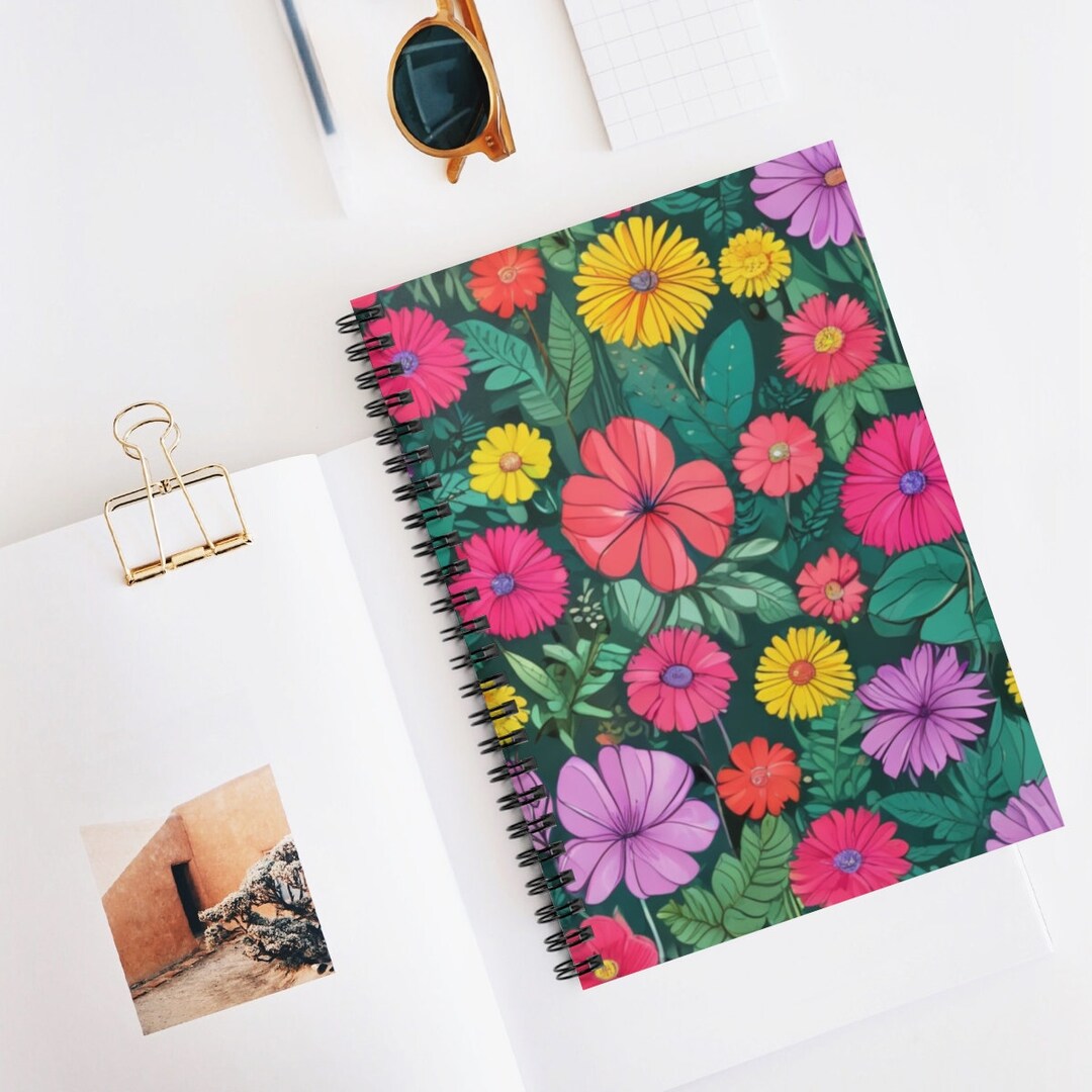 Floral Notebook Spiral Notebook Personal Growth Daily Notes Floral ...