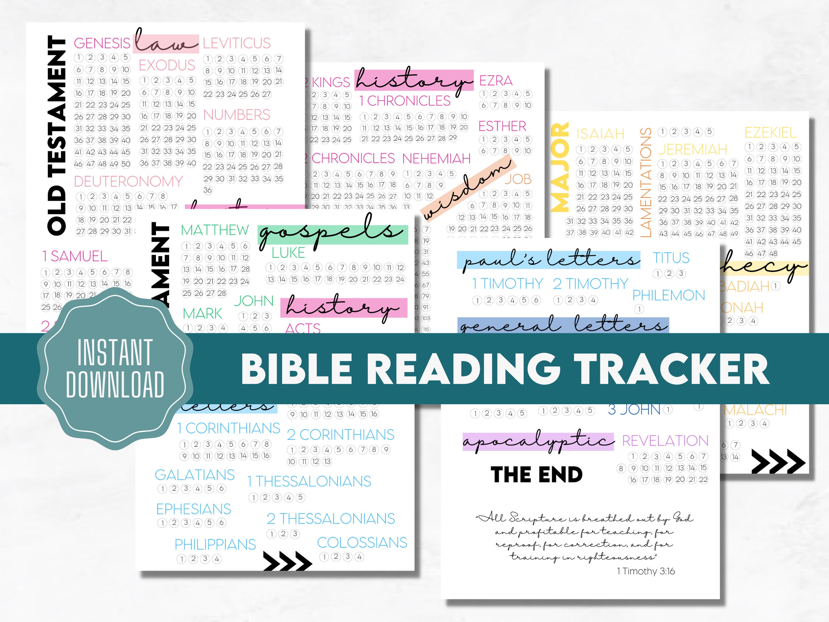 Bible Reading Tracker, Bible Genres Printable, Daily Bible Study Planner, Christian Printables ...