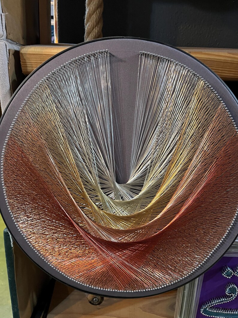 Handmade String Art | Colorful Minimalist Thread Art | Geometric Wall ...