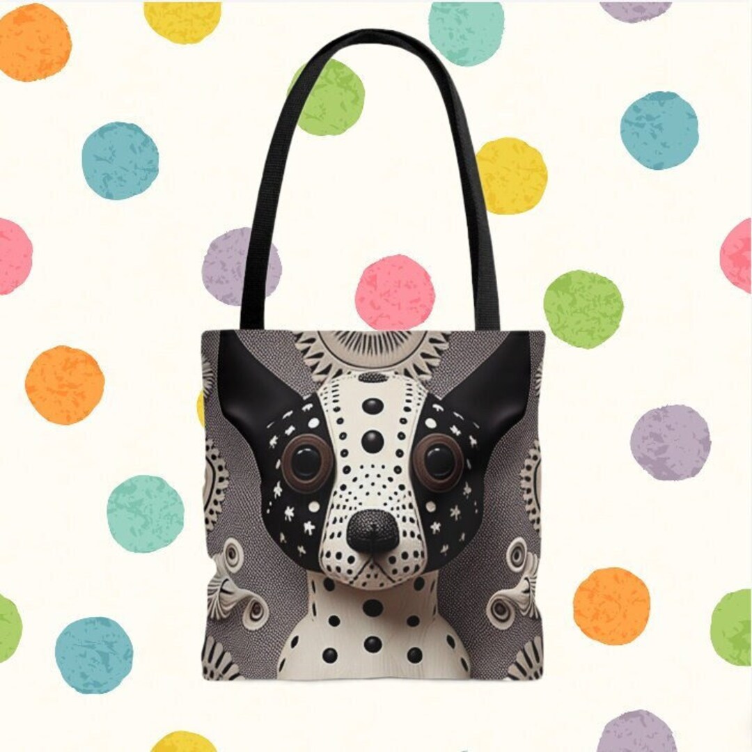 Dog Retro Tote Bag Mythical Creatures Pattern Shoulder Bag Woodland ...