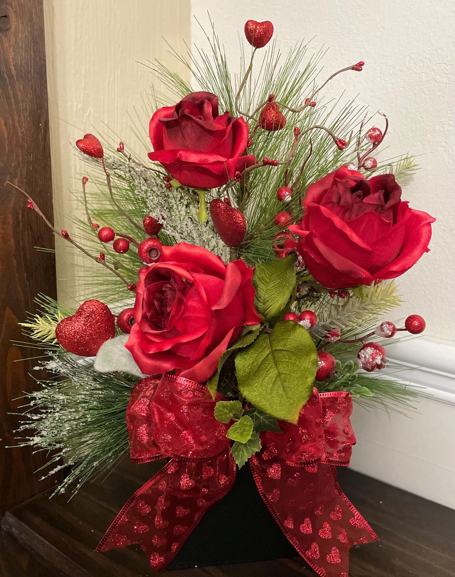 Valentine’s Day Elegant Floral Arrangement, Valentine’s Day Bouquet ...