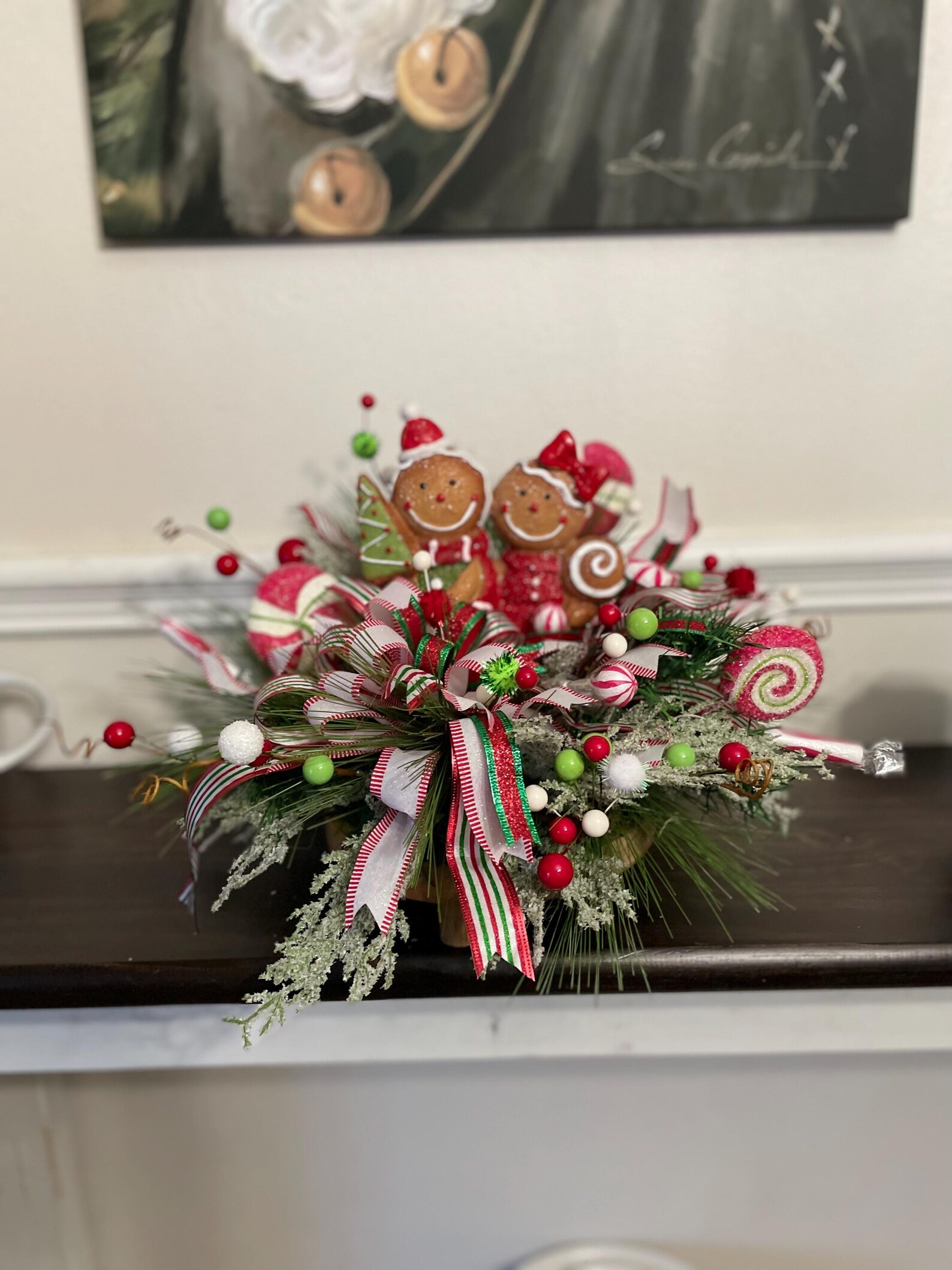 Christmas Gingerbread Arrangement, Christmas Peppermint Candy ...