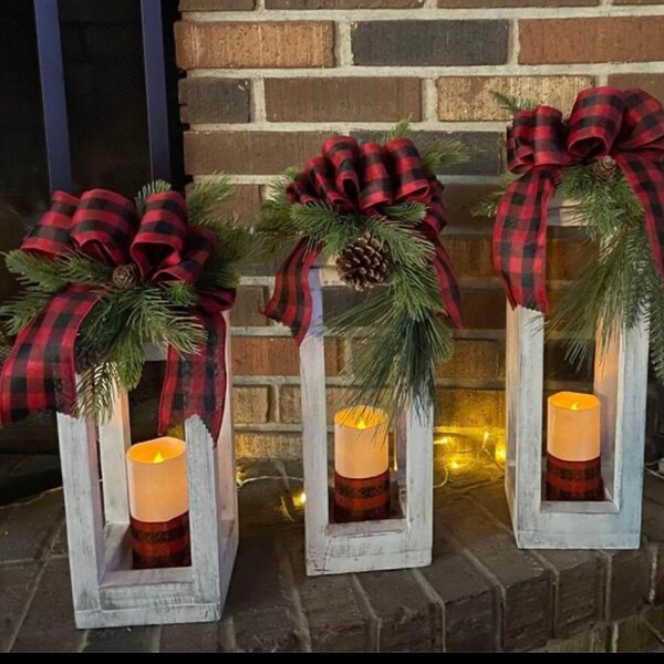 Wooden Rustic Farmhouse Lantern - Etsy