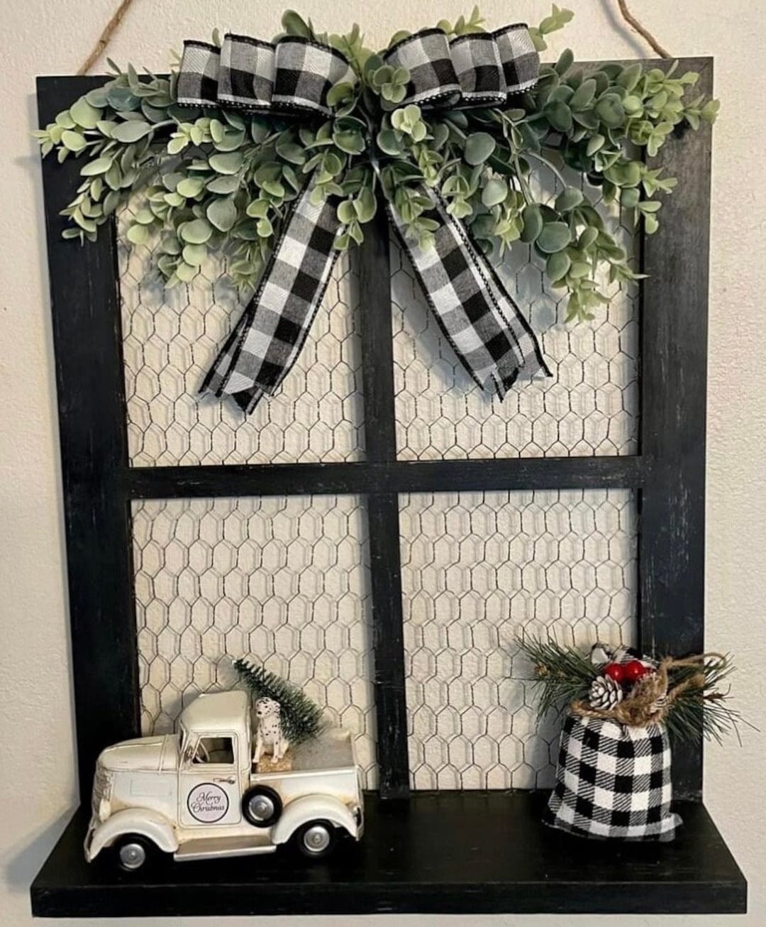 Best Seller Farmhouse Window Pane Decor, Farmhouse Window Frame Wall ...