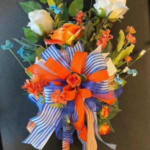 Graduation Bouquet, School Color Floral Arrangement, Customizable Rose ...