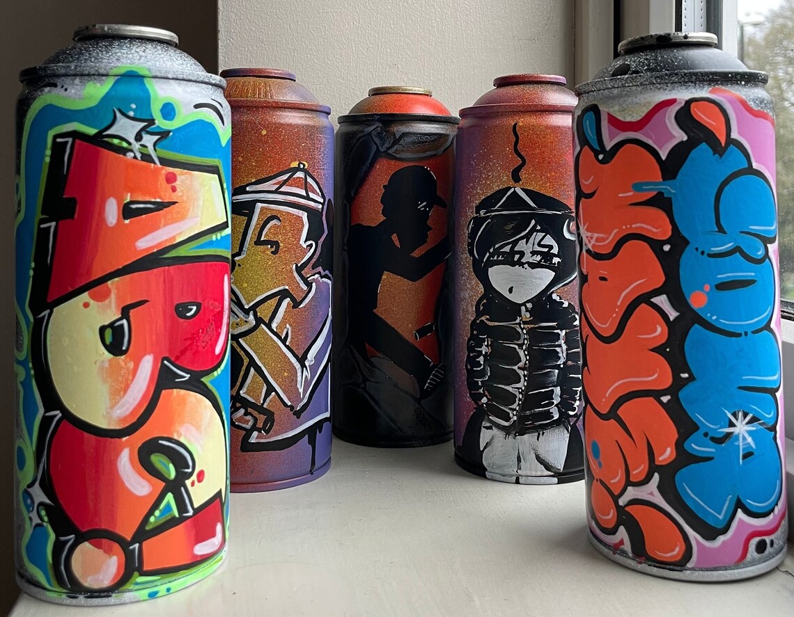 Custom Graffiti/street Art on Spray Cans - Etsy