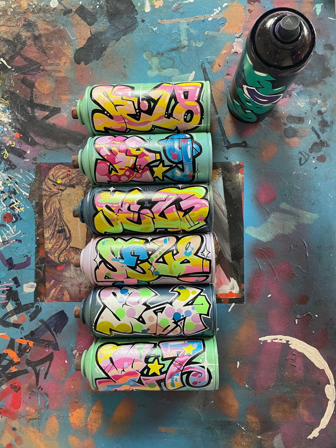 Custom Graffiti/street Art on Spray Cans - Etsy