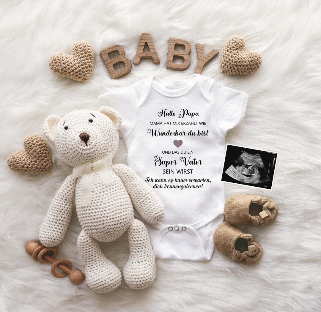 Hello Dad Surprise.dad's Little Miracle Announcement Bodysuit.pregnancy ...