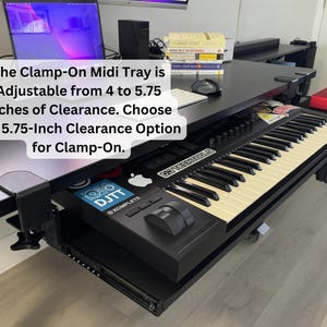 Under Desk MIDI Keyboard Tray – Heavy Duty, Adjustable, Extra Large for ...