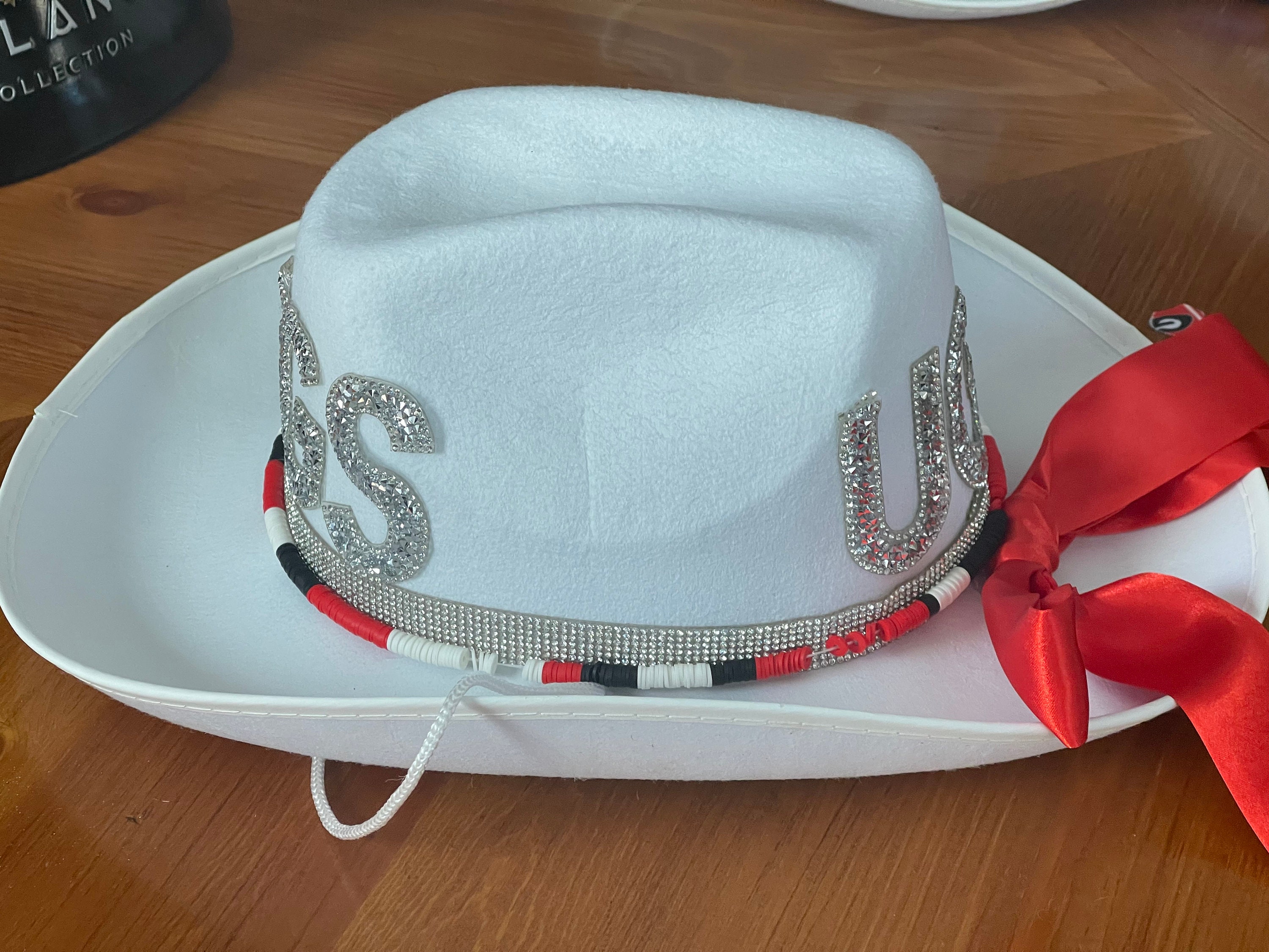 Georgia Bulldog Game Day Cowboy Hat With Rhinestones and Beading. UGA ...