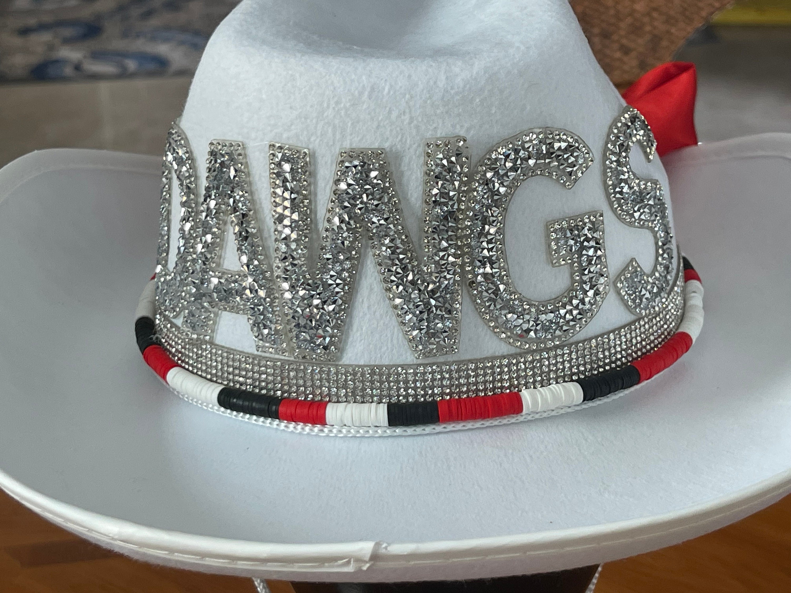 Georgia Bulldog Game Day Cowboy Hat With Rhinestones and Beading. UGA ...