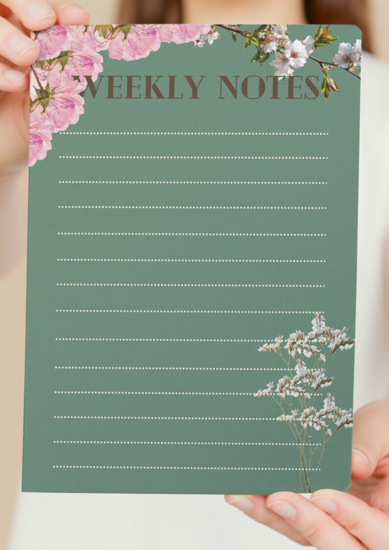 Digital Planner, Weekly Planner, Floral Planner, Girly Planner, Pink ...