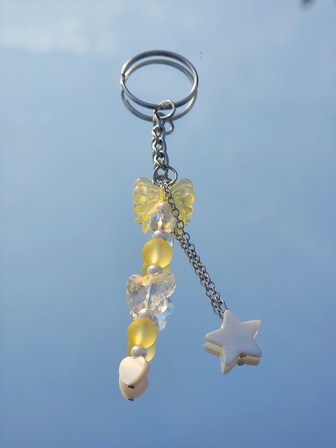 Kawaii Keychain. Pink, Yellow, Green, Blue or Purple. Keychain for All ...