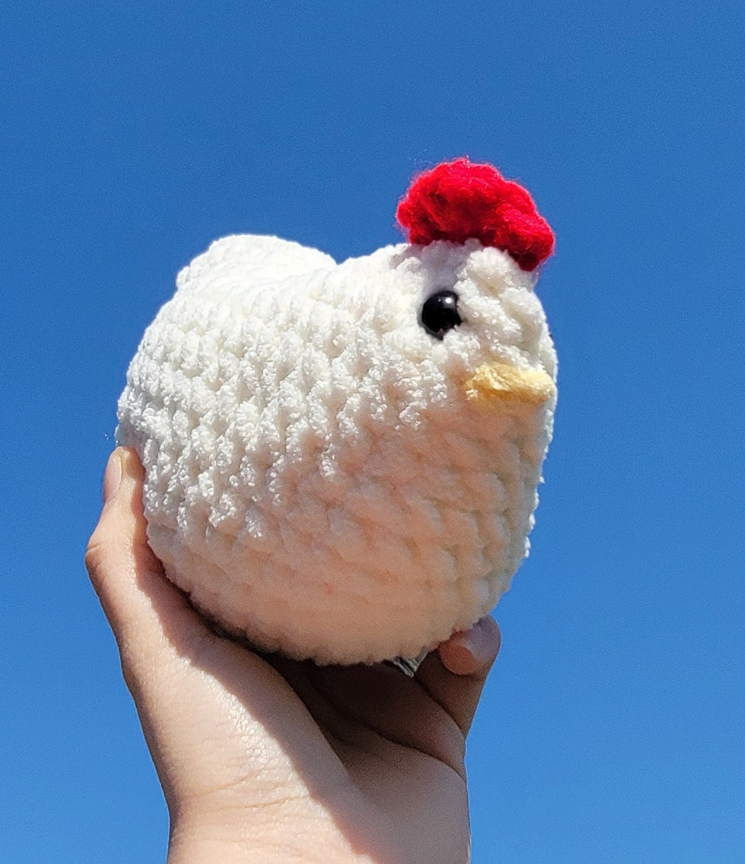 Crochet Chicken Plushie, Handmade, Plushie, Cute, Soft. - Etsy