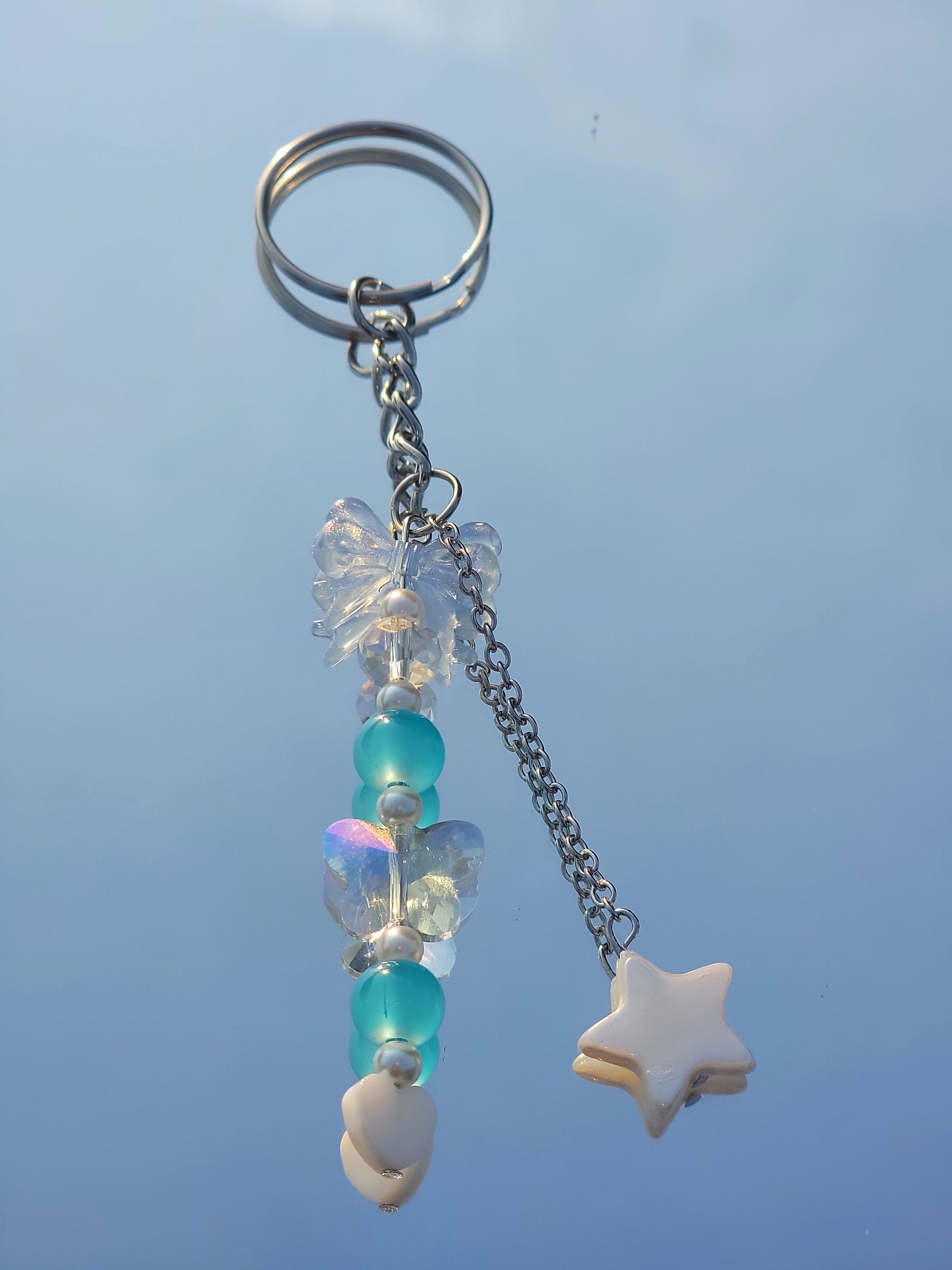 Kawaii Keychain. Pink, Yellow, Green, Blue or Purple. Keychain for All ...