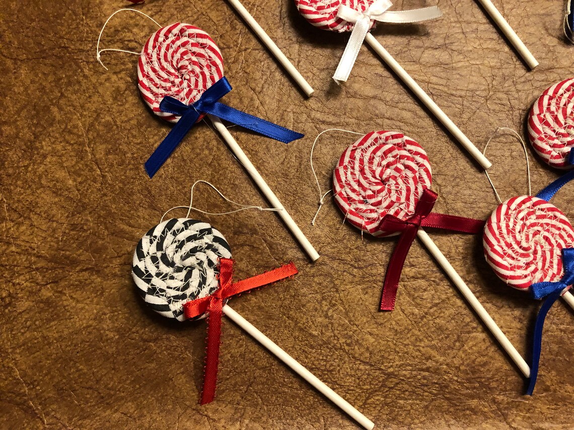 Handmade Wrapped Rope Lollipop Ornaments - Lot of 11 -FREE SHIPPING - Etsy