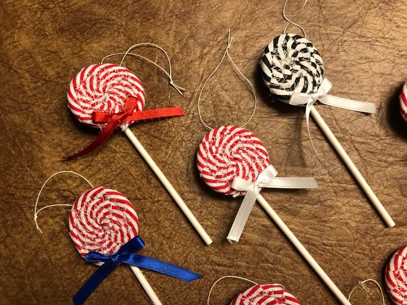 Handmade Wrapped Rope Lollipop Ornaments - Lot of 11 -FREE SHIPPING - Etsy