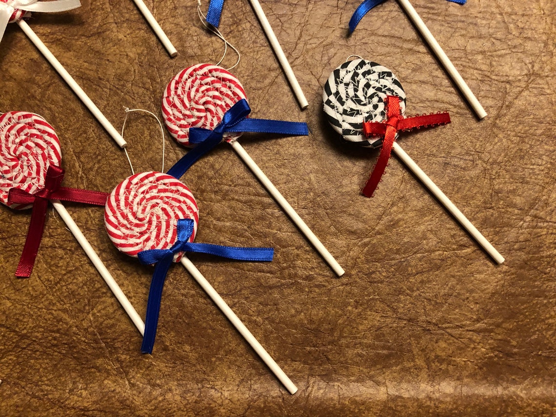 Handmade Wrapped Rope Lollipop Ornaments - Lot of 11 -FREE SHIPPING - Etsy